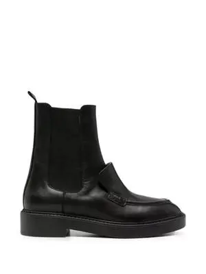 SERGIO MORETTI FIRENZE Leather Chelsea Boots - Black