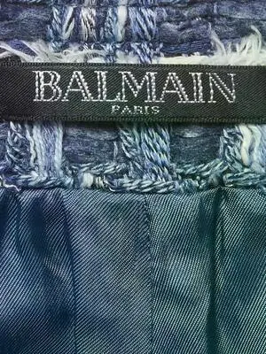 Balmain Tweed Checked High-waisted Shorts