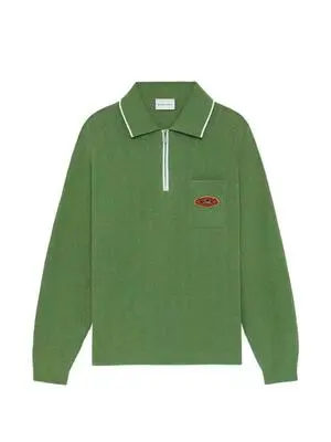 Drole De Monsieur Logo-patch Zip-up Polo Shirt