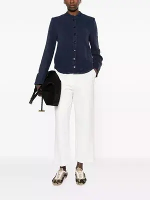 Emporio Armani Buttoned Band-collar Jacket