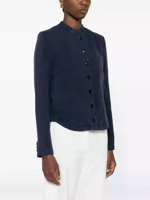 Emporio Armani Buttoned Band-collar Jacket
