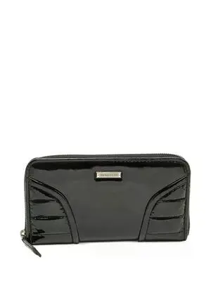 Burberry Quilted Patent Leather Wallet - Black
