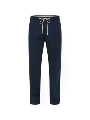 Eleventy Drawstring Waist Straight-leg Trousers - Blue