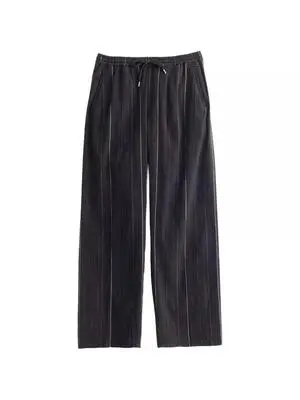 A KIND OF GUISE Samurai Chalk-stripe Trousers - Black
