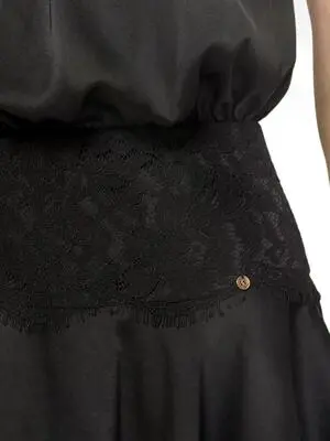 NISSA Halterneck Backless Satin Mini Dress