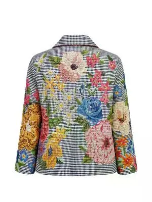 Pero Floral Embroidered Single-breasted Blazer