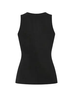 KAOS Stud-embellished Cut-out Ribbed Knit Top