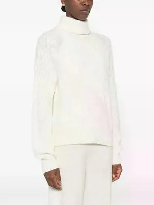 SERGIO MORETTI FIRENZE Cable Knit Turtleneck Sweater