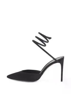 Rene Caovilla Cleo Crystal-embellished Heeled Pumps - Black