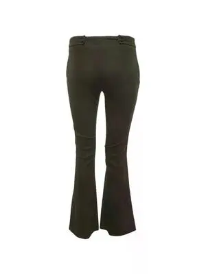 Burberry Cotton Flared Trousers - Green