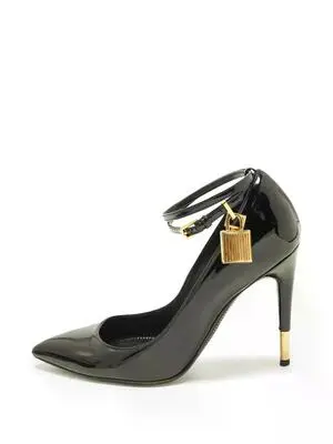 TOM FORD Padlock Pointed-toe Heeled Pumps - Black