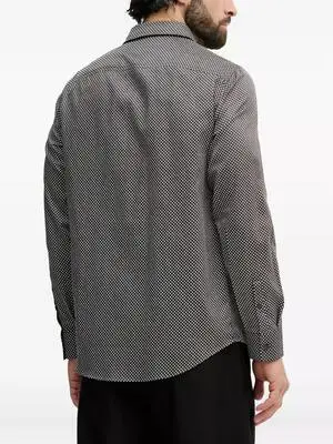 Armani Exchange Geometric-print Long-sleeve Shirt