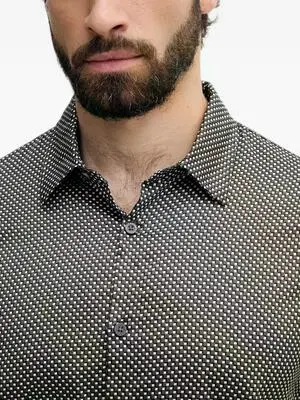 Armani Exchange Geometric-print Long-sleeve Shirt