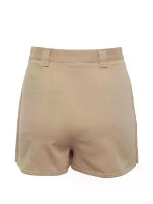 Red Valentino Beige Gabardine Button-front Shorts