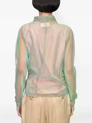 MAISON MARGIELA Shimmer-knit Mesh Long-sleeve T-shirt