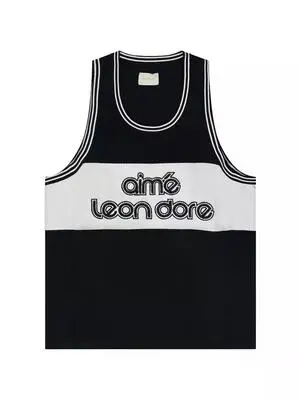 Aimé Leon Dore Logo-embroidered Knit Jersey - Black