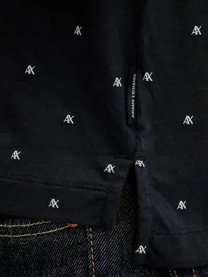 Armani Exchange Logo-print Short-sleeve Polo Shirt