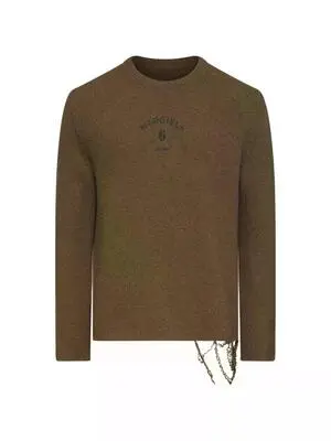 MAISON MARGIELA Speckled Wool Blend Crew Neck Jumper - Brown