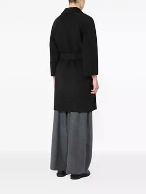Max Mara Belted Notch-lapel Coat - Black
