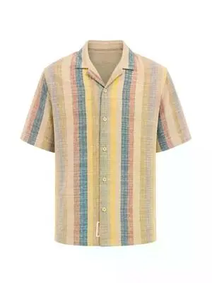 REVOLUTION NOW Striped Short-sleeved Shirt - Neutrals