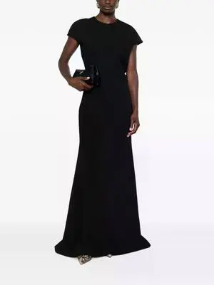 JIL SANDER Crew Neck Short Sleeve Maxi Dress
