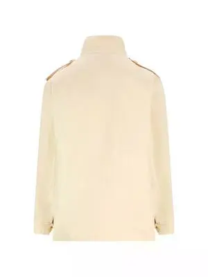 Valentino Garavani High-collar Utility Jacket In Beige Cotton - Neutrals