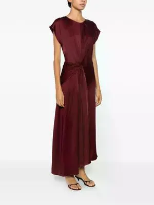 Victoria Beckham Asymmetric Hem Dress With Twist Detail - Red