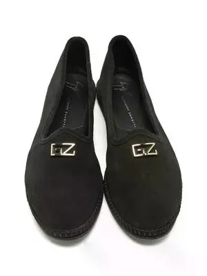 GIUSEPPE ZANOTTI Suede Loafers With Gz Logo Plaque