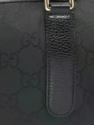 Gucci Small Gg Leather-trim Duffle Bag