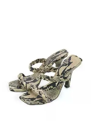 Paris Texas Braided Python-embossed Sandals