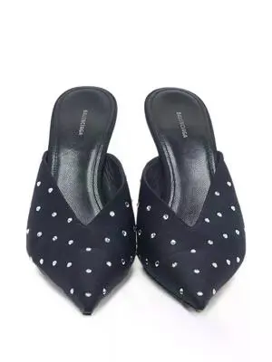 Balenciaga Crystal-embellished Heeled Mules