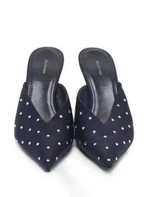 Balenciaga Crystal-embellished Heeled Mules