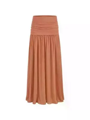 PETAR PETROV Late Bloom Ruched Maxi Skirt