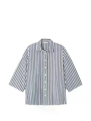 American Vintage Vertical Stripe Shirt - Blue