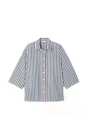 American Vintage Vertical Stripe Shirt - Blue