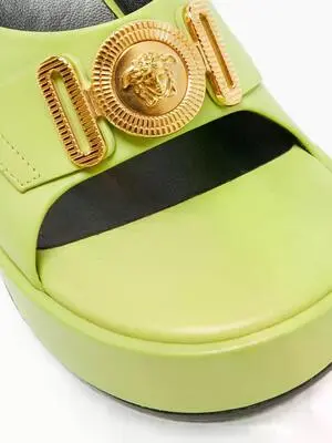 Versace Biggie Leather Platform Sandals
