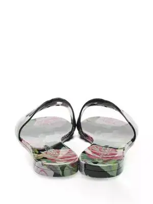 Dolce & Gabbana Bianca Floral-print Slides