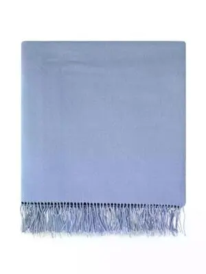 Prada Fringed Cashmere Blanket - Blue