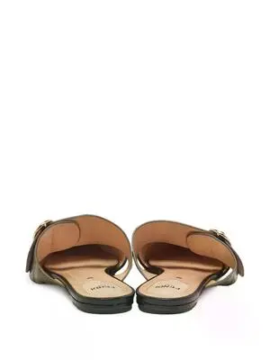 Fendi Zucca Motif Pointed-toe Mules