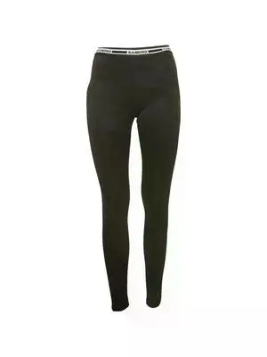 Sandro Logo-lettering Leggings - Black