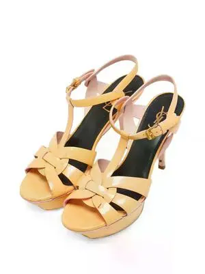 Saint Laurent Tribute Platform Sandals - Yellow