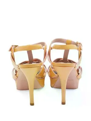 Saint Laurent Tribute Platform Sandals - Yellow