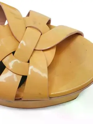 Saint Laurent Tribute Platform Sandals - Yellow