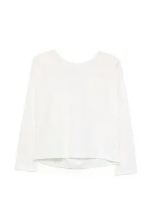 VICOLO Draped Back Jersey Blouse