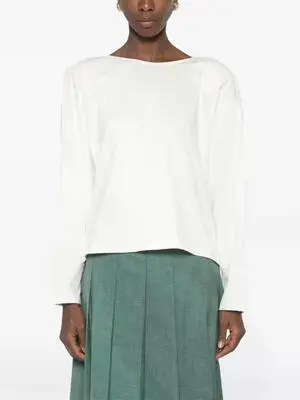 VICOLO Draped Back Jersey Blouse