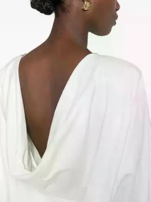 VICOLO Draped Back Jersey Blouse