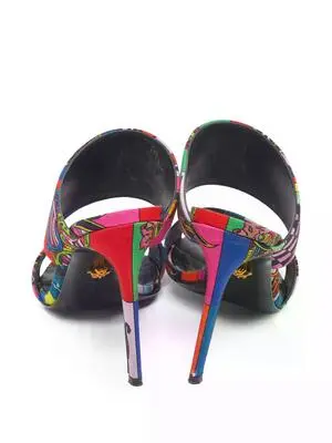 Versace Baroque Print Stiletto Heeled Sandals