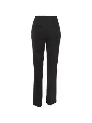 Fendi High-waisted Gabardine Trousers - Black