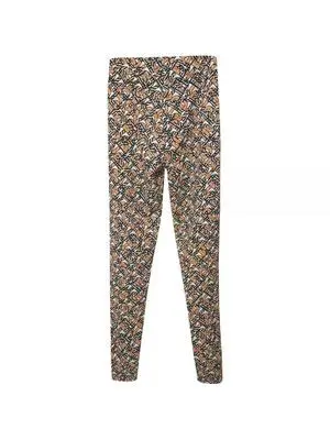 Burberry Monogram-print Leggings - Neutrals