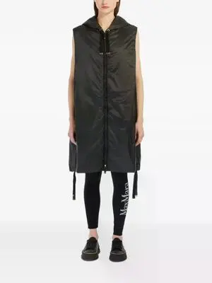Max Mara The Cube Hooded Sleeveless Coat - Black
